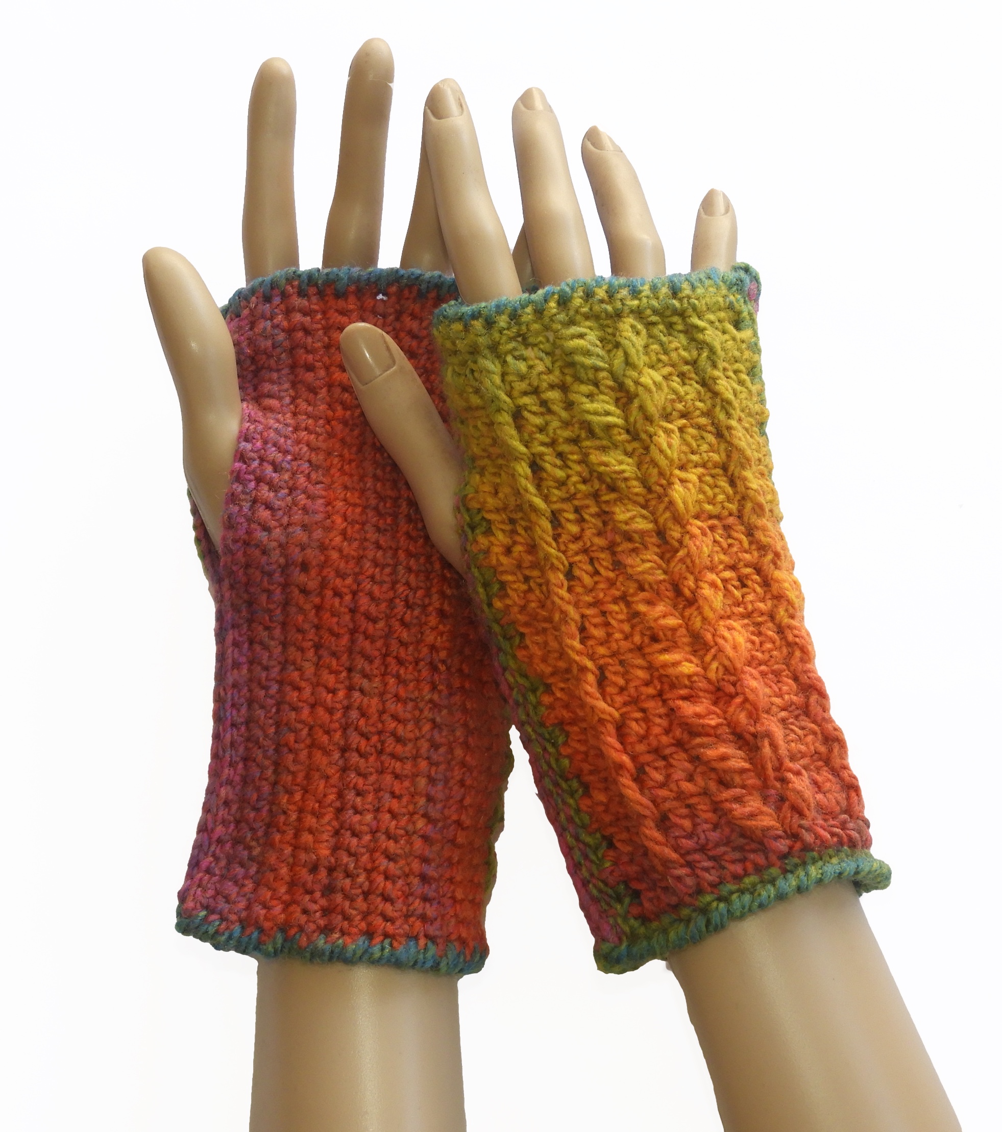 Crochet Cable Fingerless Gloves, Mittens, Pattern, PDF download ...
